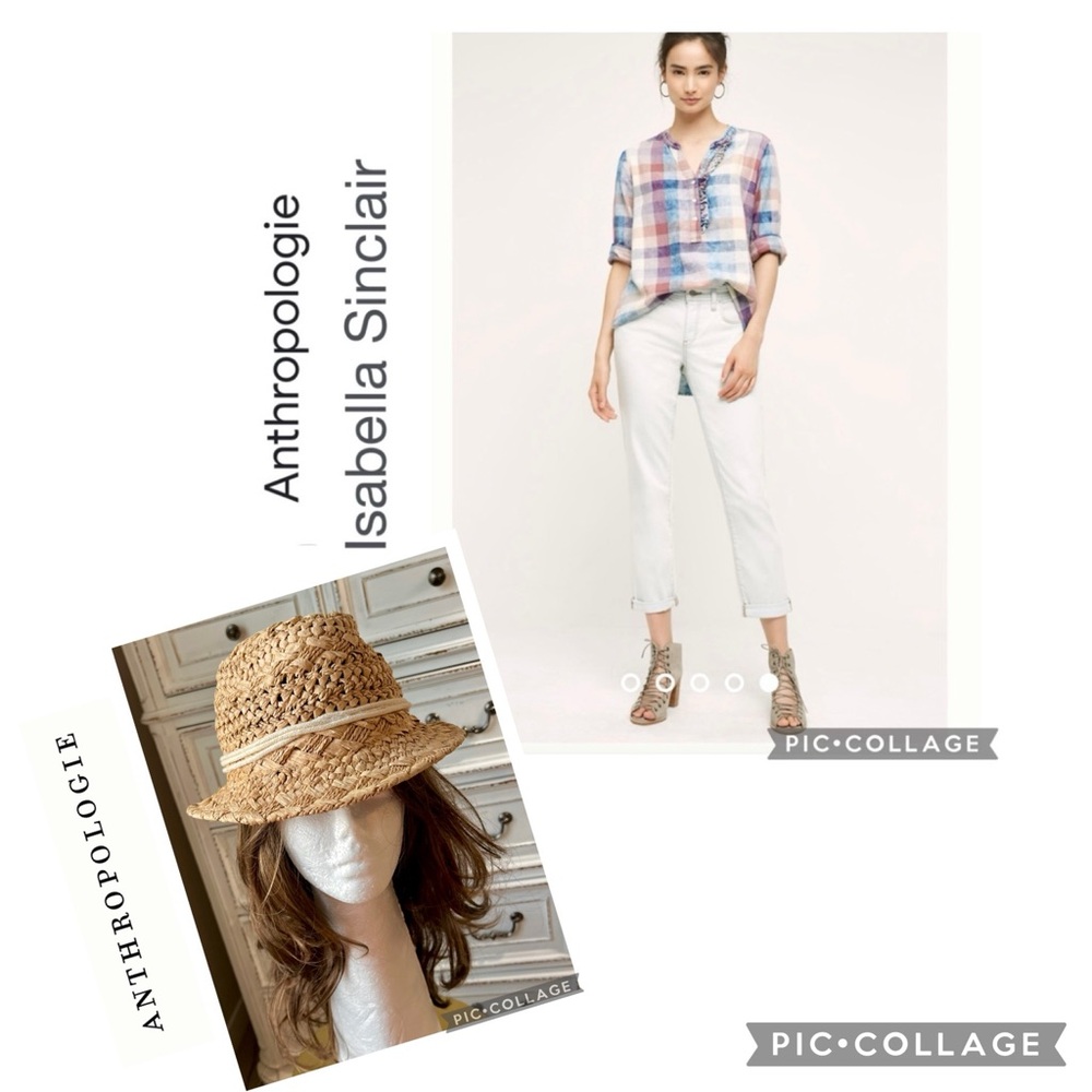 Anthropologie Isabella Sinclair Plaid Ruffle Henley T… - Gem